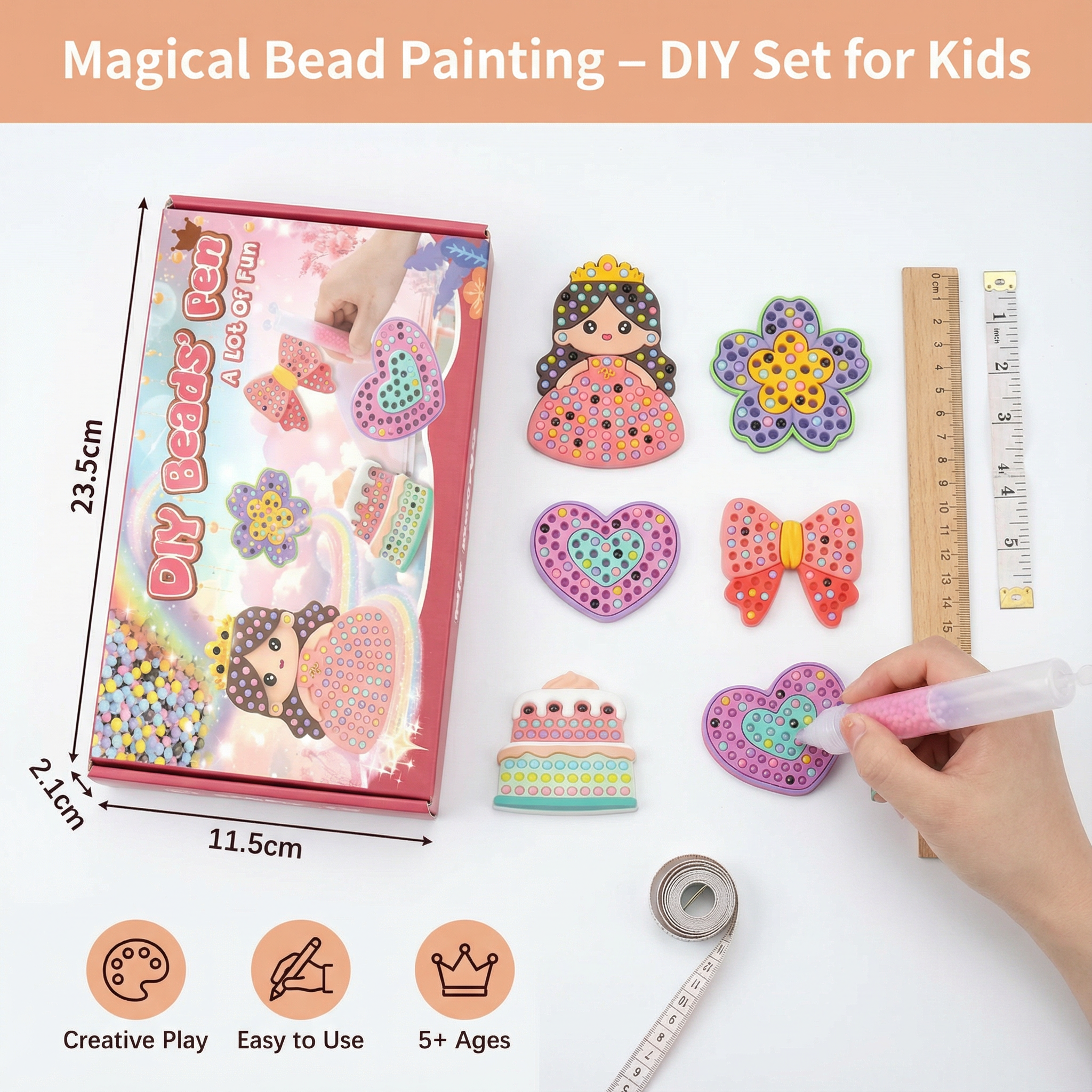 Magical Bead Painting – DIY Set for Kids – Kiddofinds