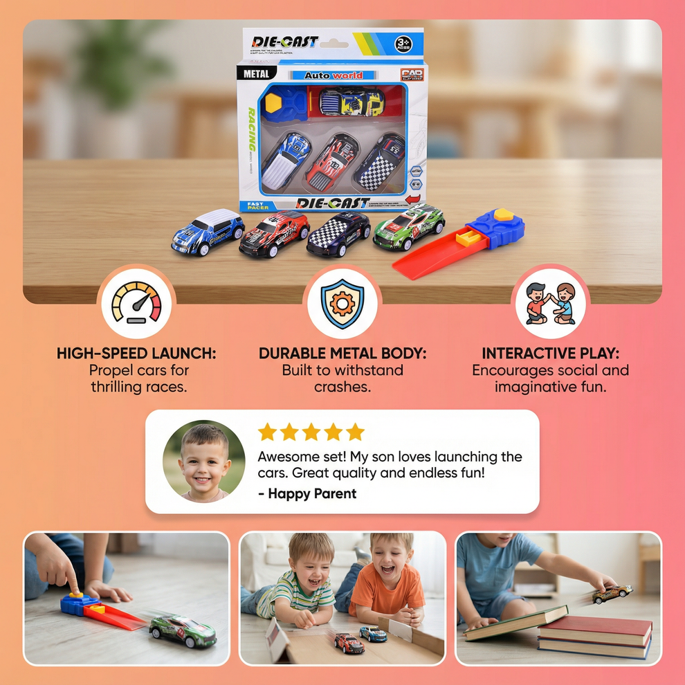 Car Catapult Racing Set – Kiddofinds