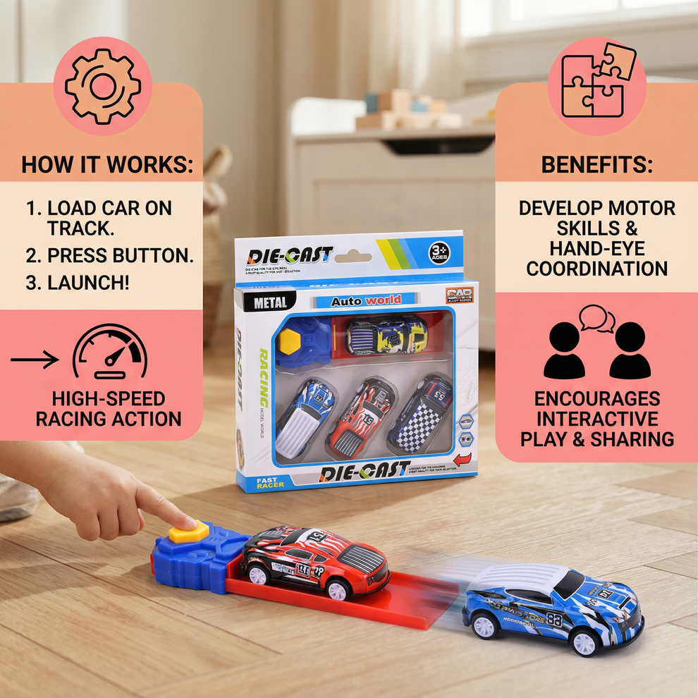 Car Catapult Racing Set – Kiddofinds