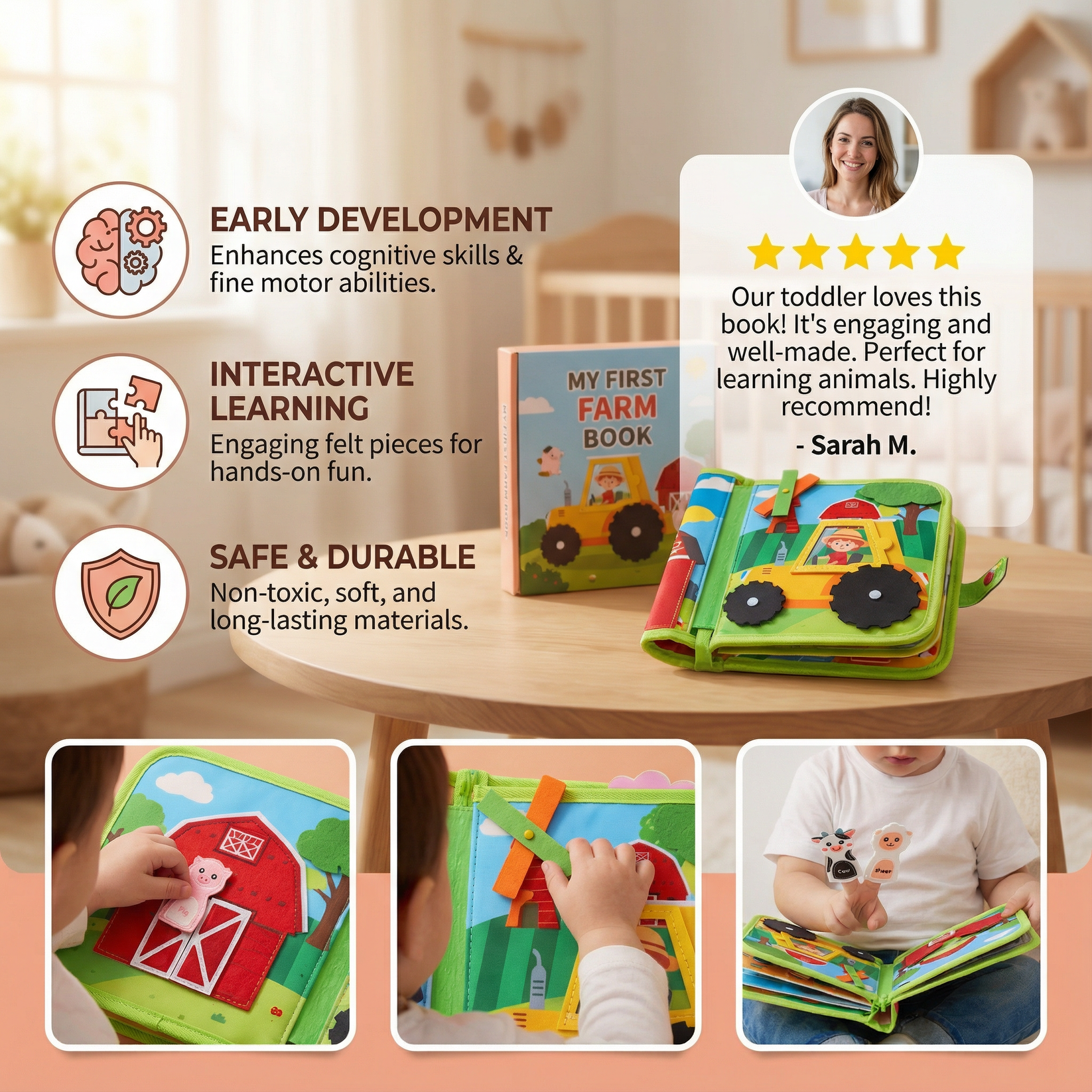 Educational Montessori Farm Story Book – Kiddofinds