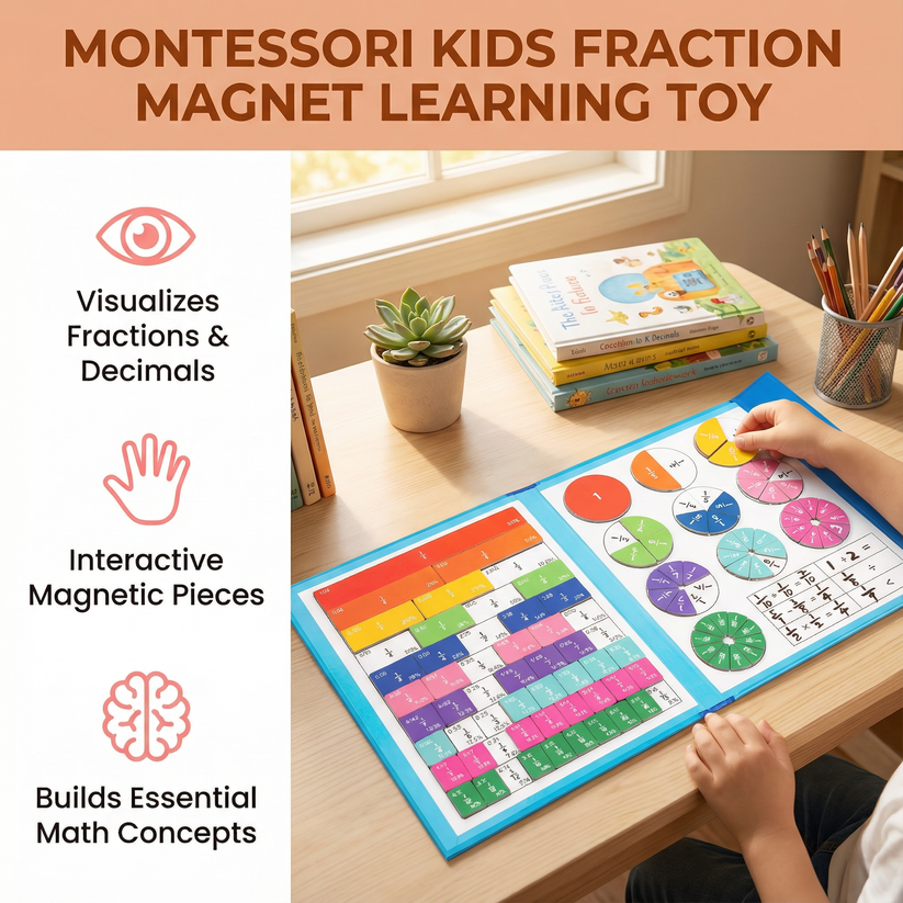 Montessori Kids Fraction Magnet Learning Toy – Kiddofinds