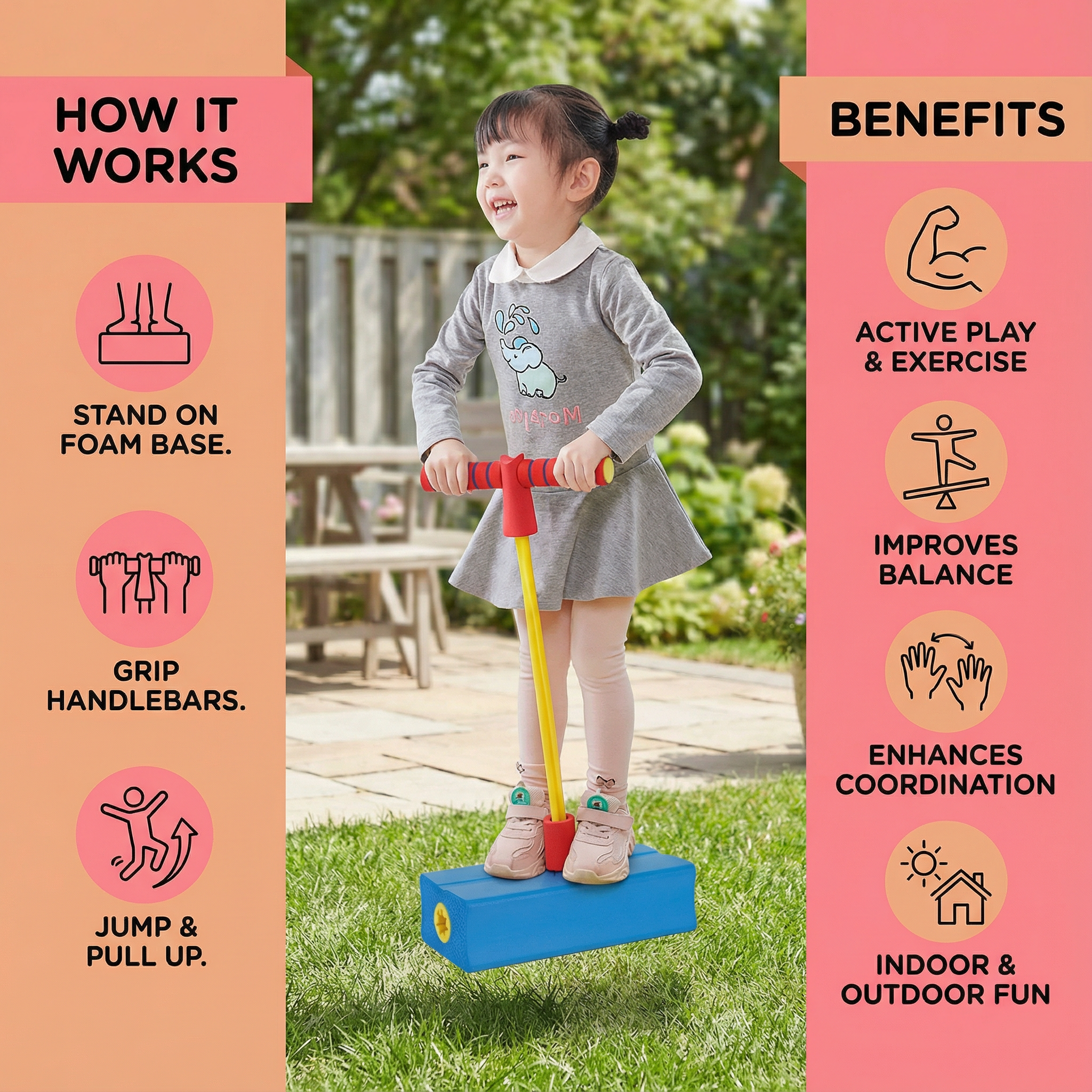 Kids Foam Pogo Jumper – Bouncing Toy for Indoor & Outdoor Fun – Kiddofinds